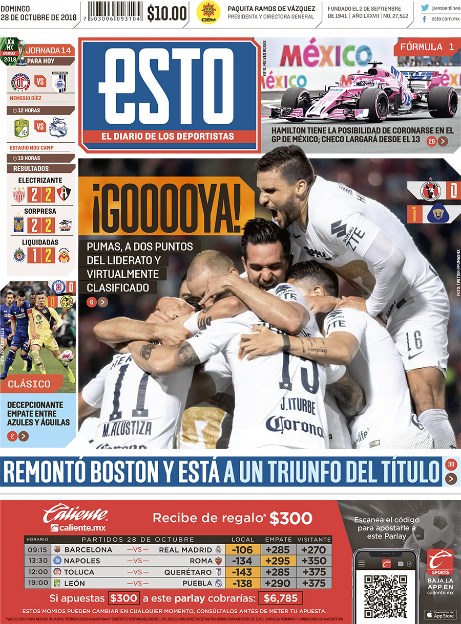 ESTO 28 de octubre 2018 | ESTO en línea